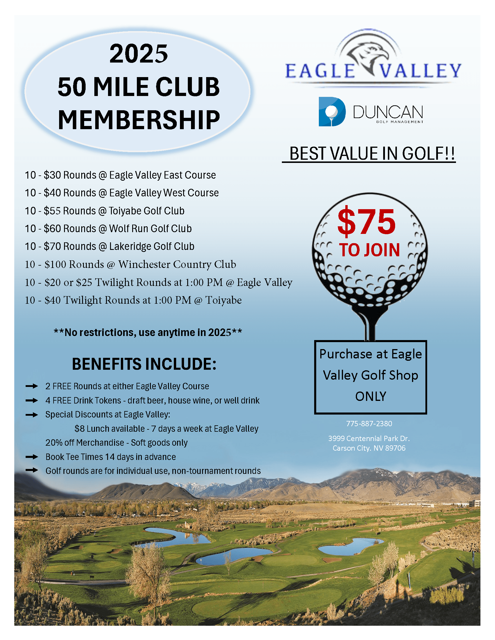 50 Mile Club - Eagle Valley Golf Course - East
